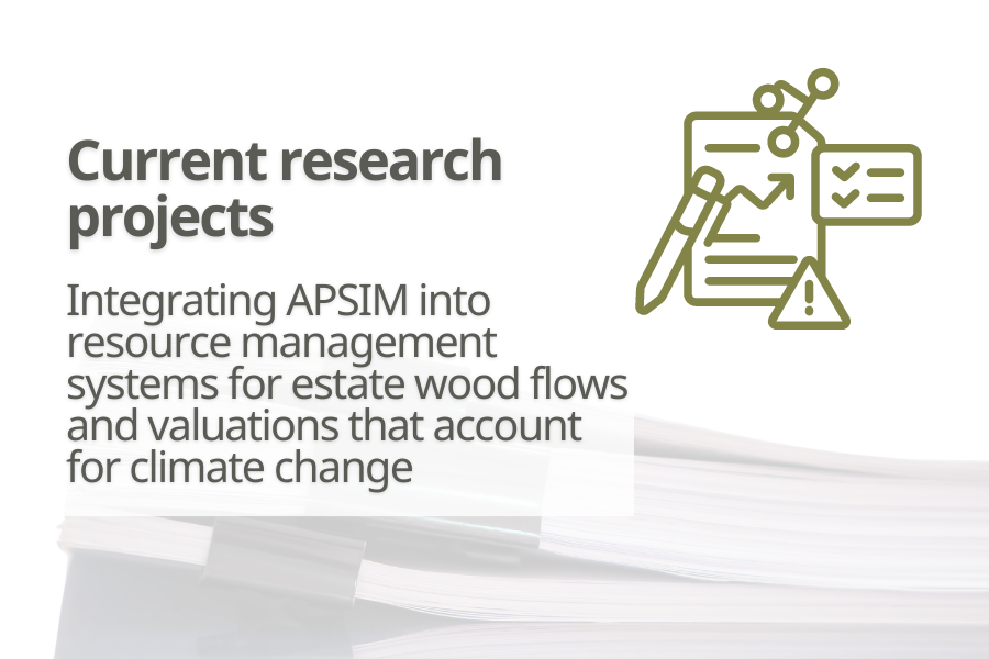 Integrating APSIM Into Resource Management Systems For Estate Wood ...