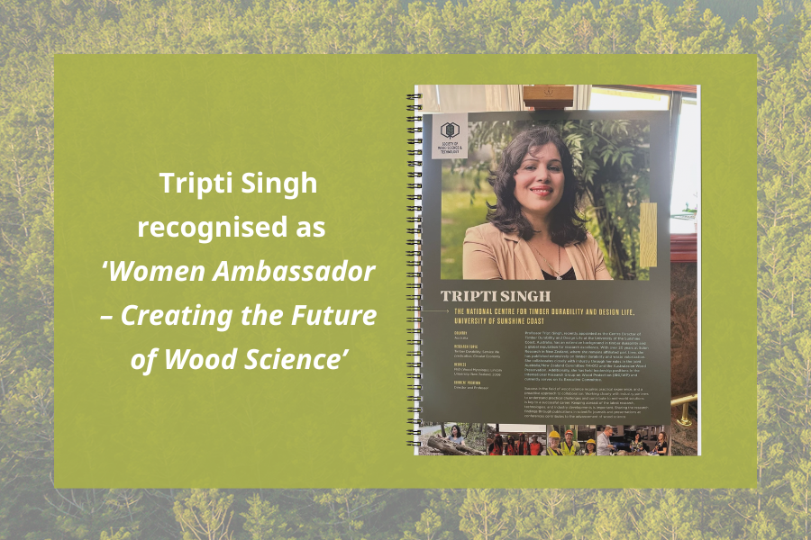 Professor Tripti Singh Recognised For Contribution To Wood Science Forest And Wood Products 